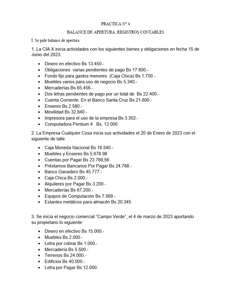 PRACTICA N 4 | Descargar gratis PDF | Bancos | Servicios financieros