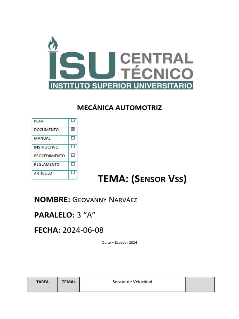 Sensor (VSS) | PDF | Sensor | Ingenieria Eléctrica