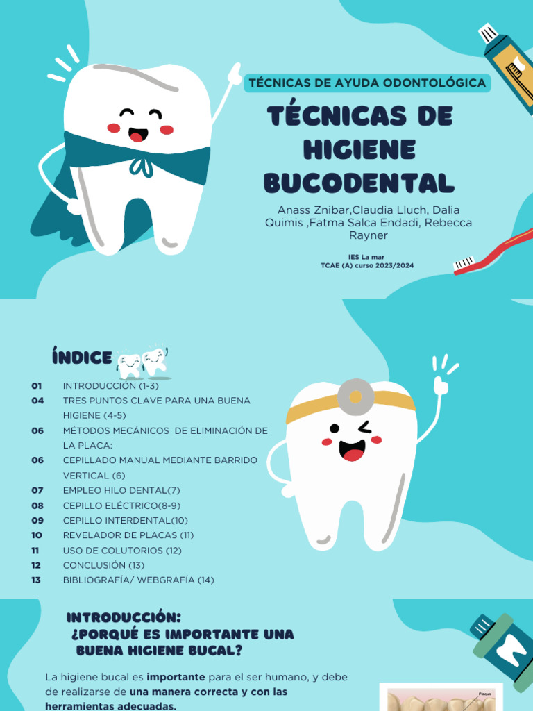 Técnicas Efectivas de Higiene Bucal | PDF | Higiene oral | Cepillo de ...