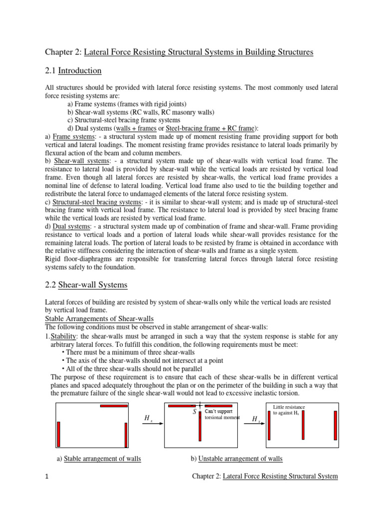 Lateral Force Resisting Systems Overview | PDF | Beam (Structure ...