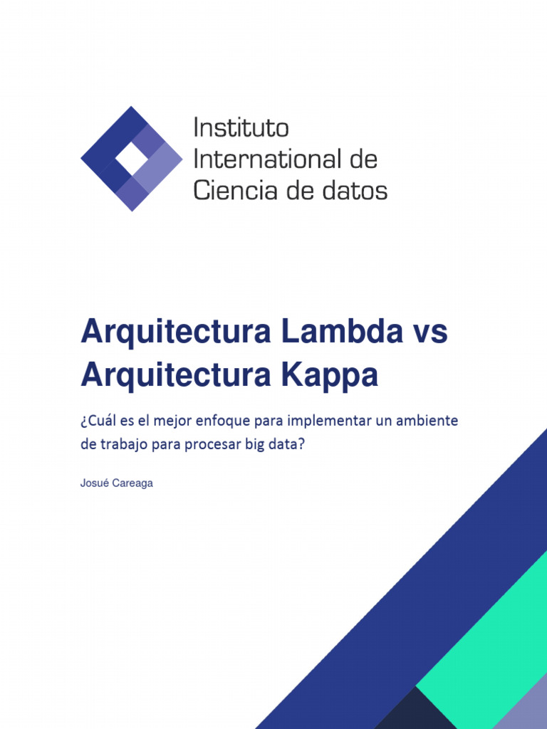 Lectura Complementaria - Arquitectura Lambda Vs Arquitectura Kappa | PDF | Big Data | Software