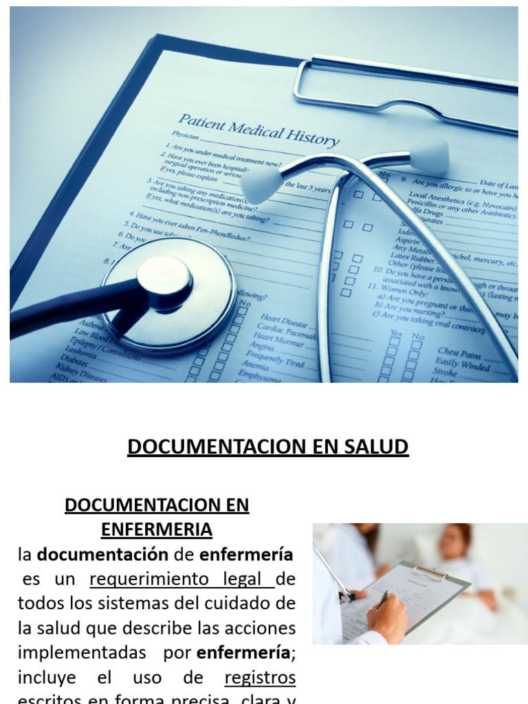 Documentacion en Salud y Otros Temas | PDF | Historial médico | Examen ...