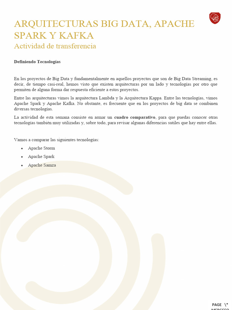 Actividad de transferencia - Arquitecturas Big Data, Apache Spark y ... Actividad de transferencia - Arquitecturas Big Data, Apache Spark y ...