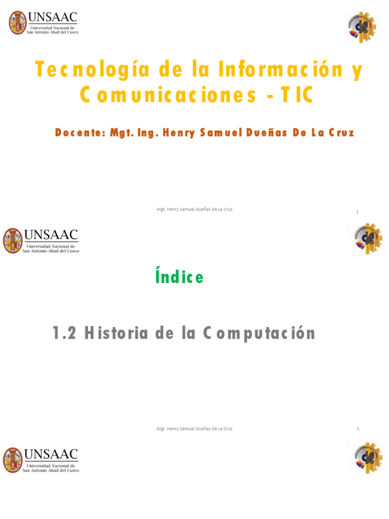 Te C Nología de La Inform Ac Ión Y Comunicaciones - Tic: Docente:Mgt ...