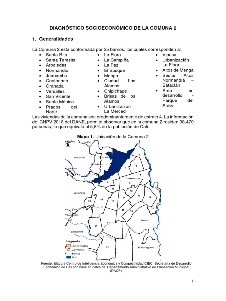 Diagnostico Desarrollo Economico Comuna 2 | PDF | Economias