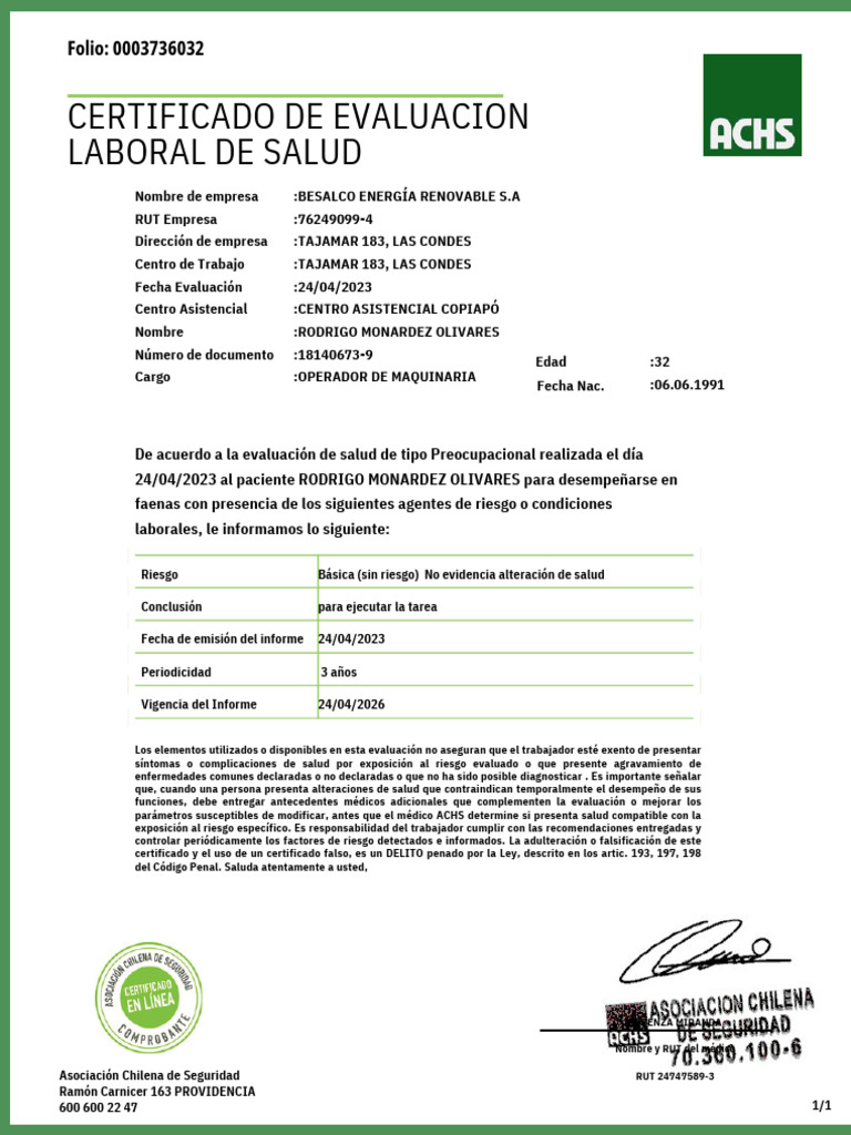 Examen Achs Rodrigo Monardez | PDF | Especialidades Medicas ...