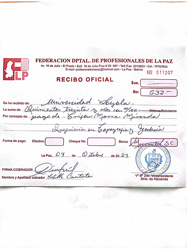 recibos topografía | PDF