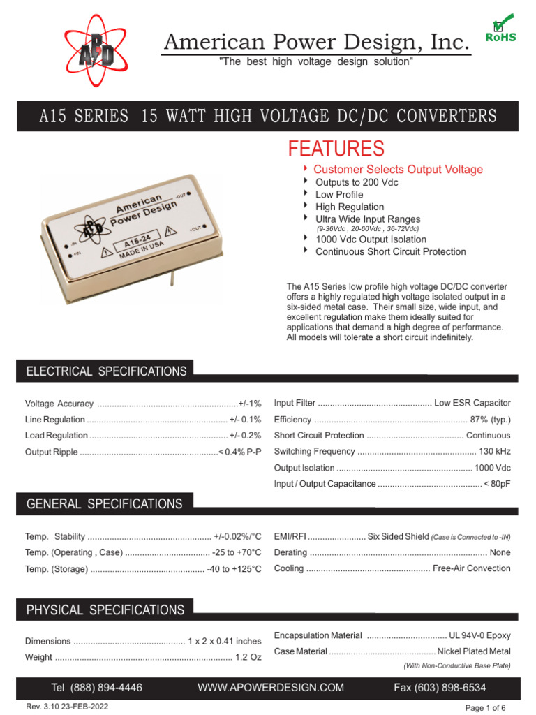 American Power Design, Inc.: Features | Download Free PDF | Power ...