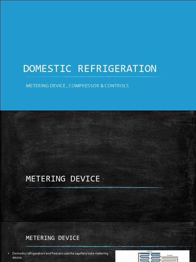 Domestic Refrigeration 1 | PDF | Refrigerator | Thermostat