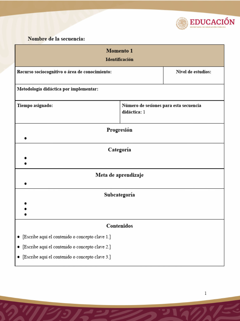 plantilla-secuencia | Descargar gratis PDF | Evaluación | Aprendizaje