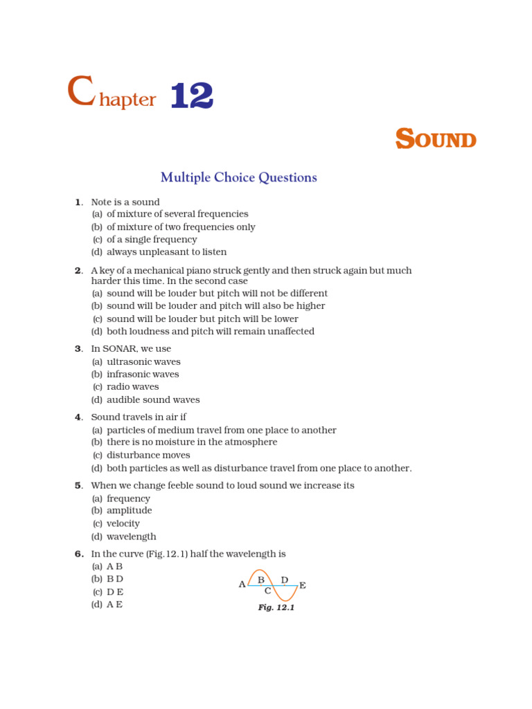 Sound Waves Quiz for Students | PDF | Sound | Waves