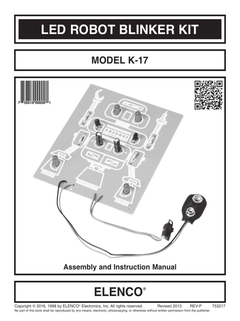 Led Robot Blinker Kit Elenco K-17 | PDF | Capacitor | Electronic Circuits
