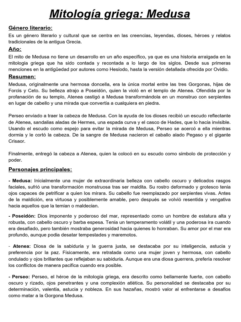 Medusa | PDF | Medusa