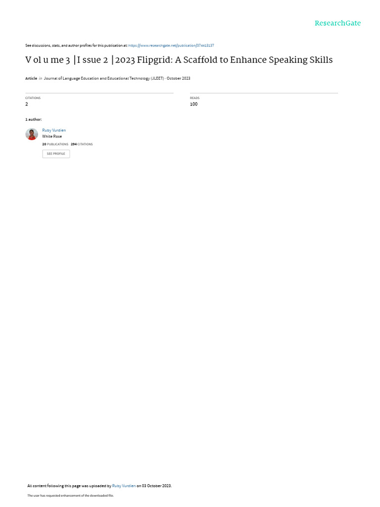Flipgrid - A Scaffold To Enhance Speaking Skills | PDF | Constructivism ...