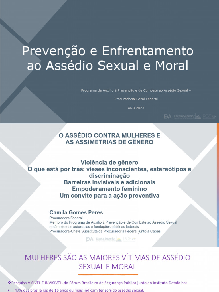 1. Material de Apoio - O Assédio Contra Mulheres e as Assimetrias de ...