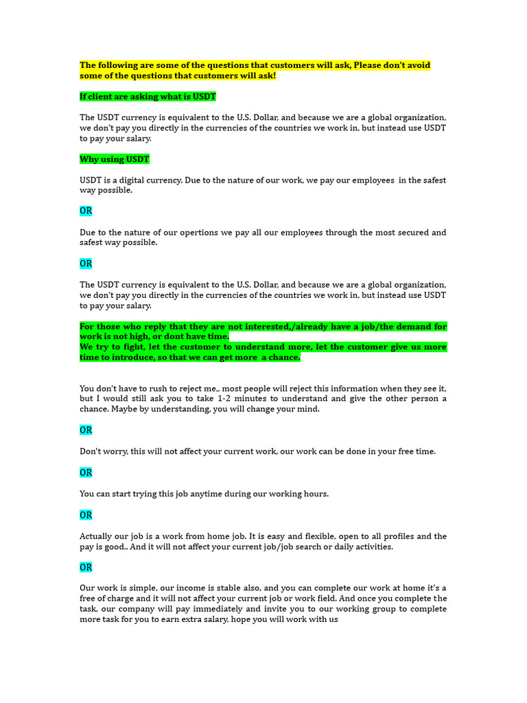 The Following Are Some of The Questions That Custo | PDF | Recruitment ...