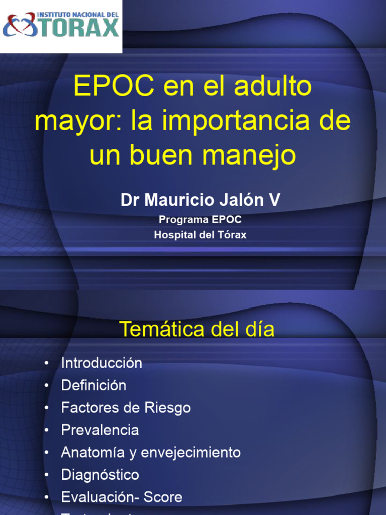 EPOC en Adultos Mayores: Manejo y Diagnóstico | PDF | Enfermedad ...