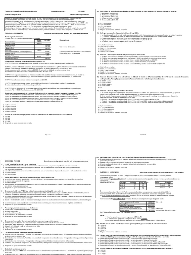 EX CGII 7-8 -VERSION 1 - LETRA - 25-7 | PDF | Dividendo | normas ...