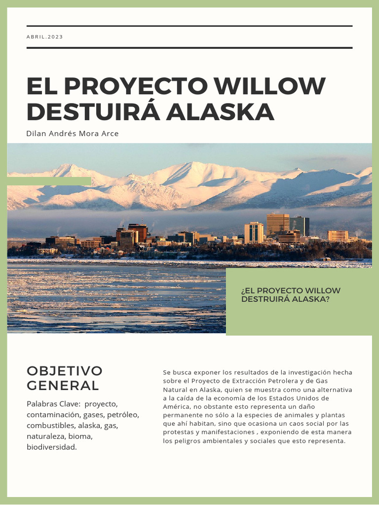 El Proyecto Willow Destruirá Alaska - Dilan Mora | PDF | Petróleo ...