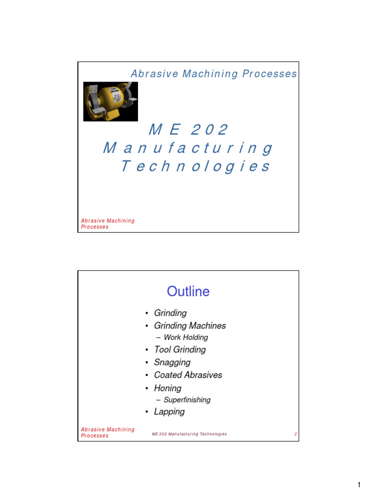9 Abrasive Machining Processes | Download Free PDF | Grinding (Abrasive ...