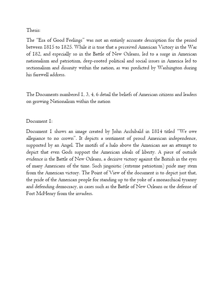 APUSH DBQ Doc Analysis | Download Free PDF | The United States ...