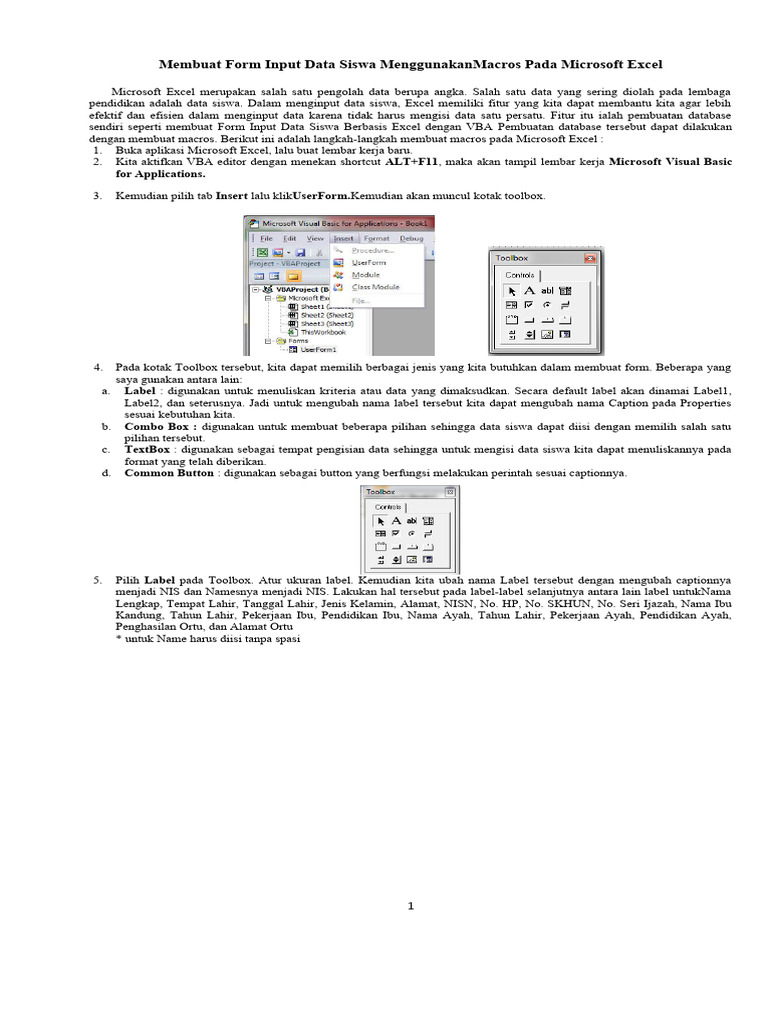 Membuat Macros Pada Excel | PDF | Komputer