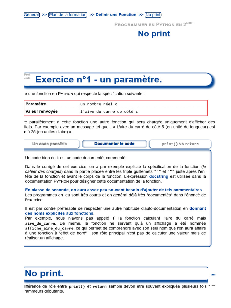 14-Formation UPO - Python Pour La Classe de Seconde | PDF | Python ...