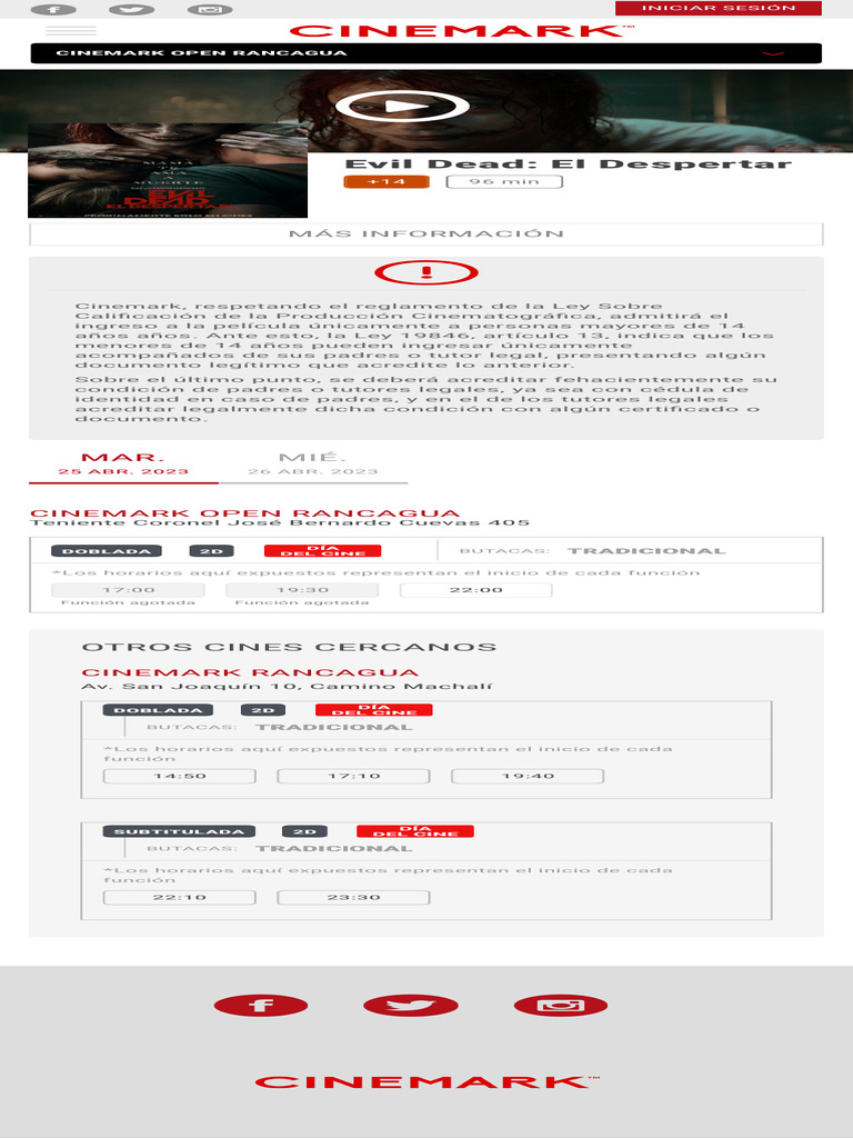Estreno en Cinemark Chile | PDF