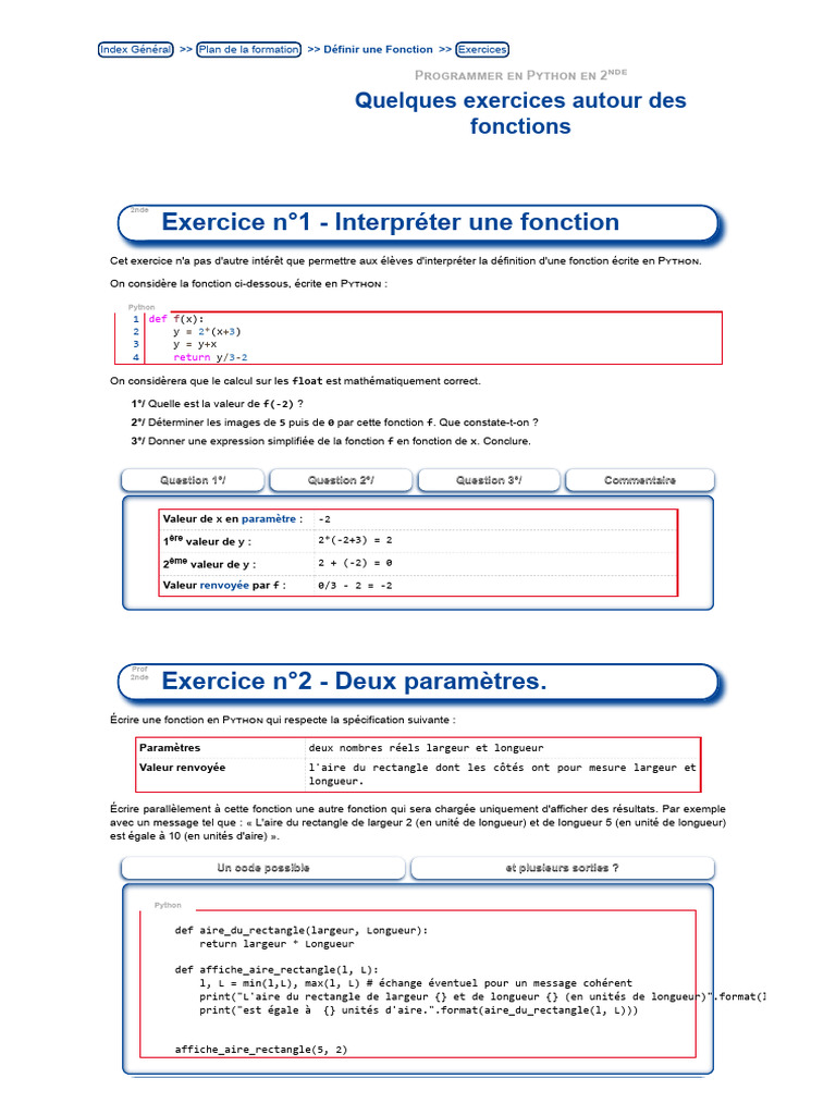 16-Formation UPO - Python Pour La Classe de Seconde | PDF | Python ...