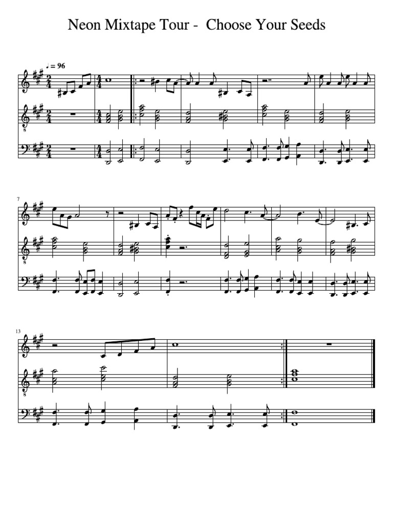 Neon Mixtape Tour - Choose Your Seeds | PDF