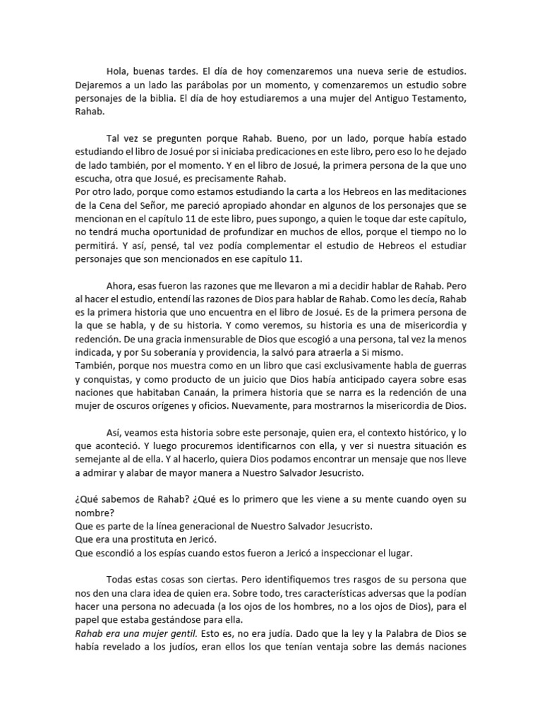 01 Rahab v2 | PDF | Joshua | Moisés