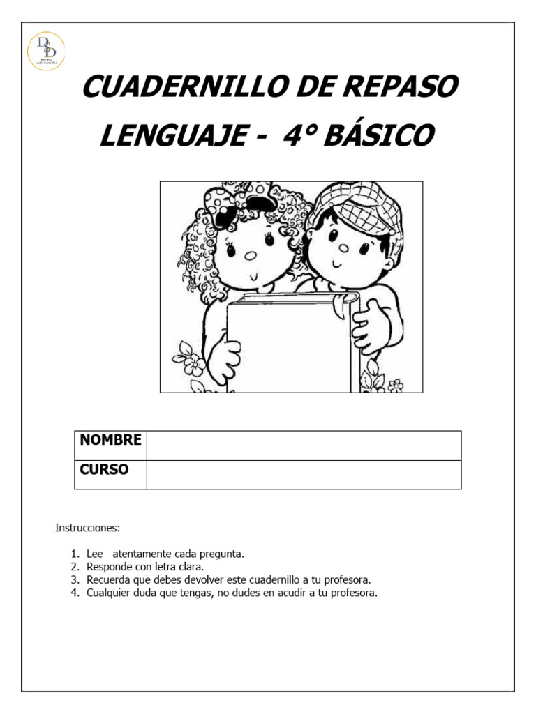 Lenguaje 4° Básico CUADERNILLO | PDF | Lingüística
