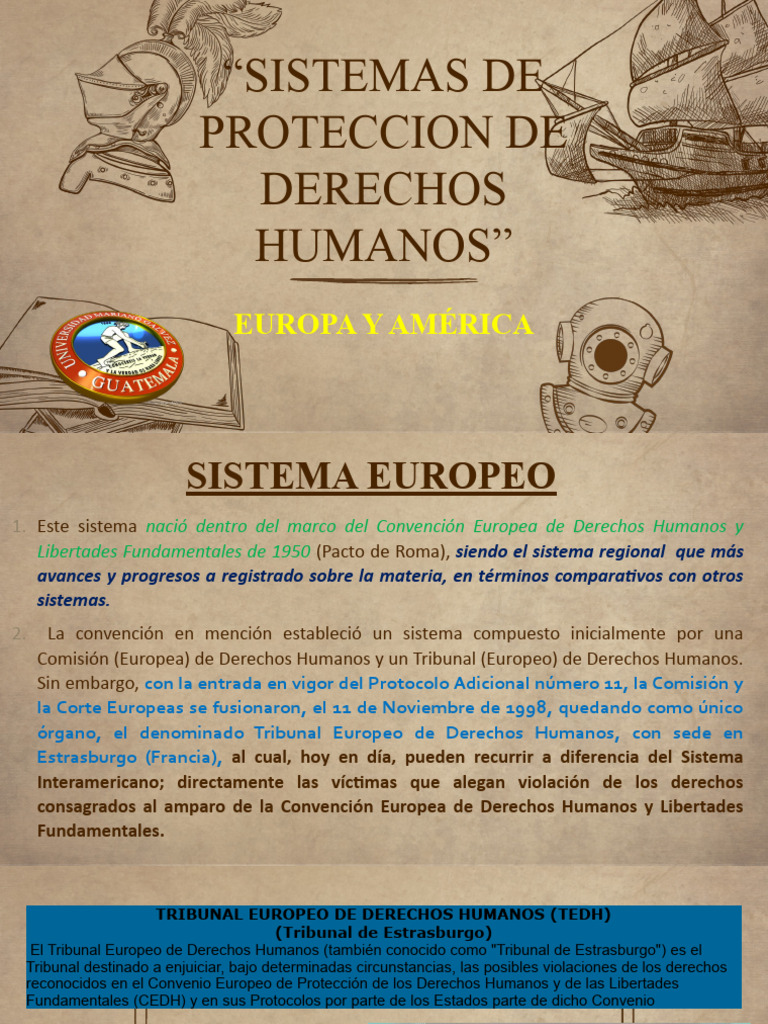 Sistemas de Protección de Derechos Humanos en Europa. | PDF | Convenio europeo de derechos ...