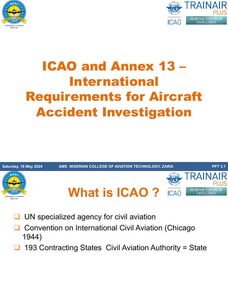 2 ICAO and Annex 13 | PDF | Flight Recorder | Aviation