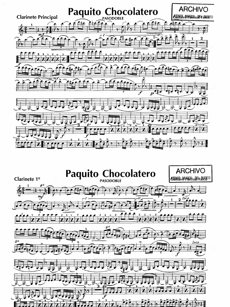 Paquito Chocolatero Paso Doble | PDF