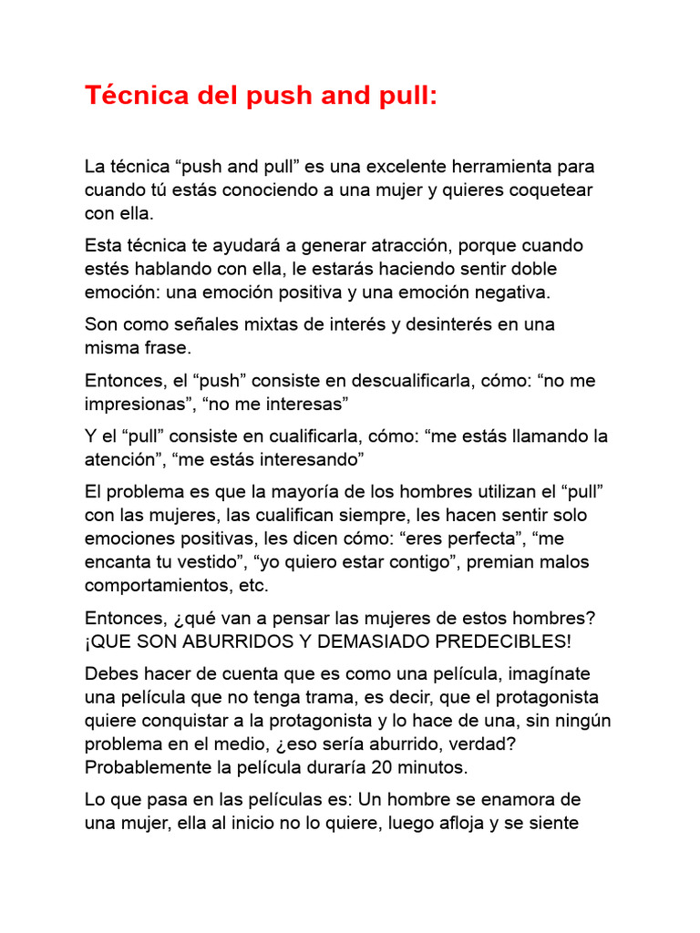 La técnica del push and pull_(1) | PDF