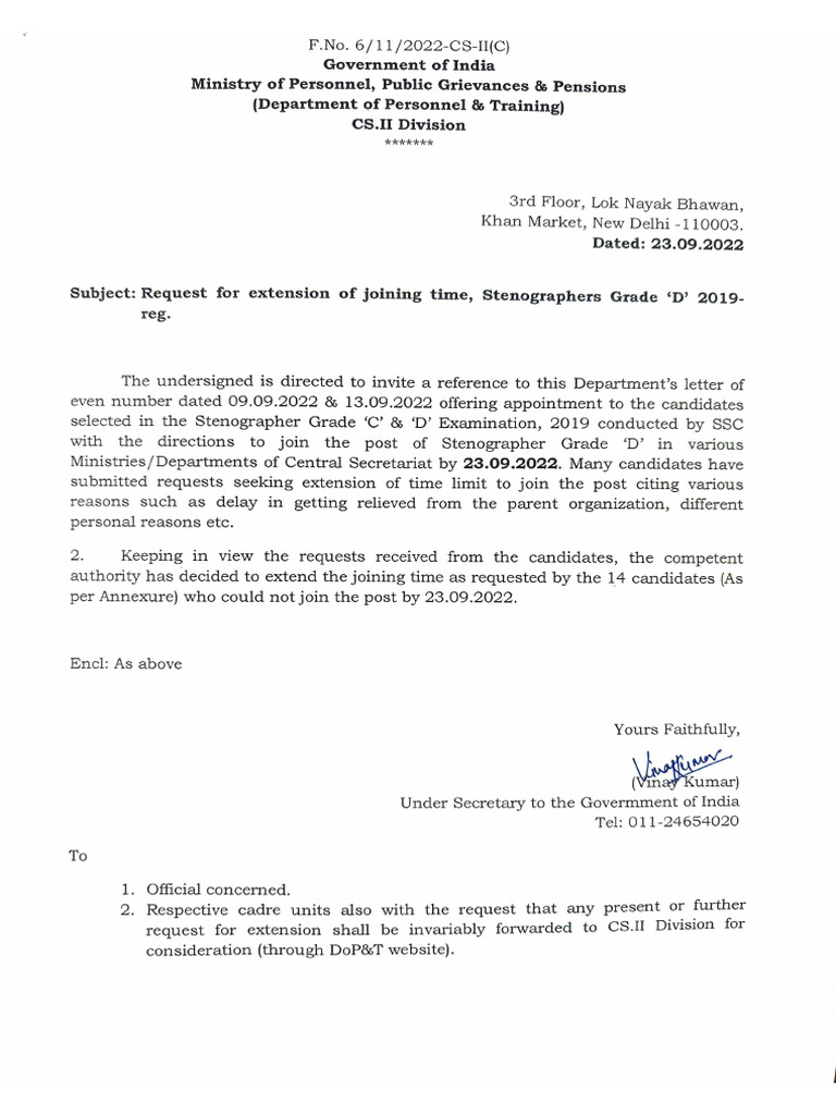 Extension of Joining Time | PDF