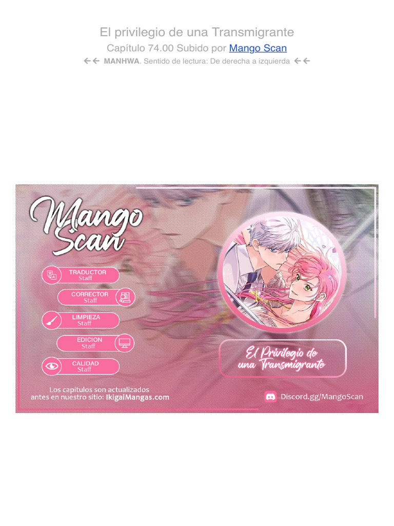 El Privilegio de Una Transmigrante - Capítulo 7 | PDF