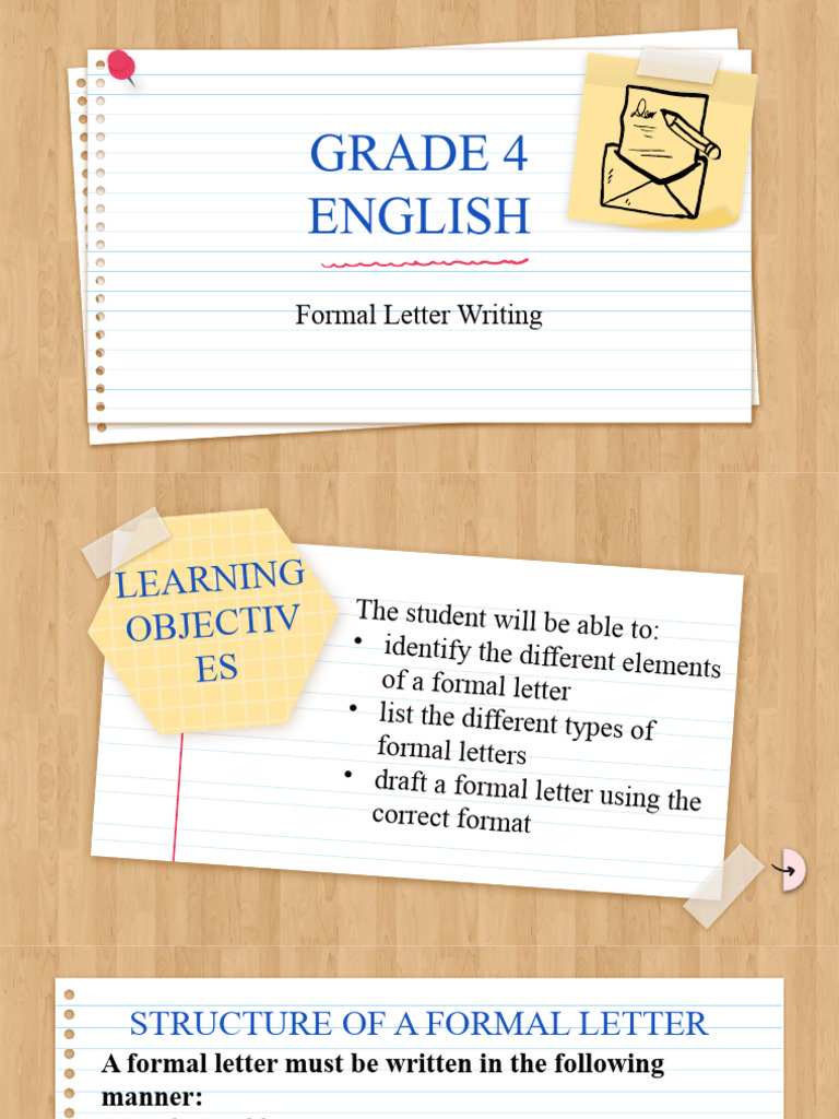 Formal Letter Writing - Grade 4 | PDF | Human Communication