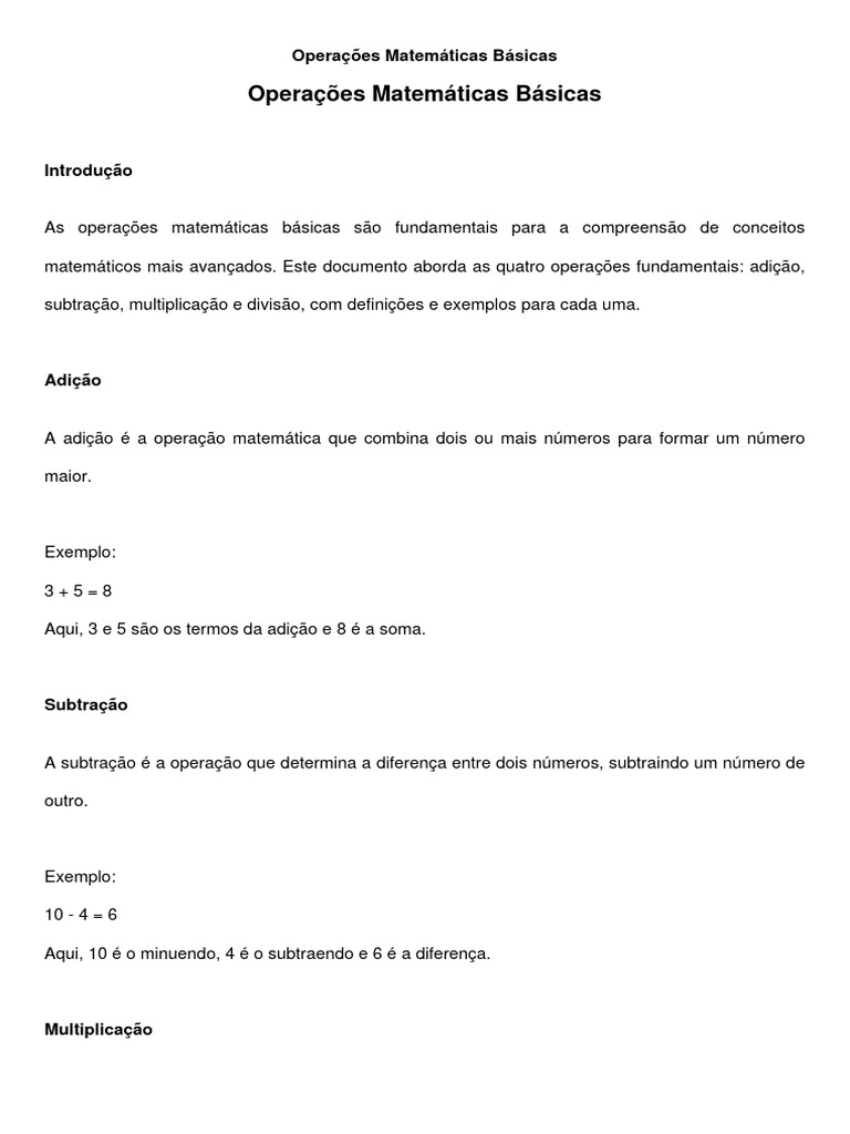 Operacoes_Matematicas_Basicas | PDF Operacoes_Matematicas_Basicas | PDF