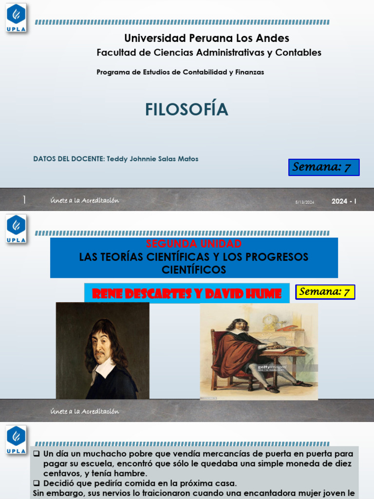 S. 7 Rene Descartes y David Hume - 2024-I | PDF | René Descartes ...