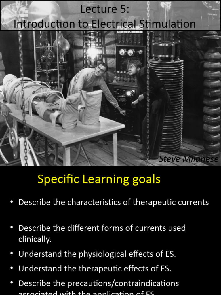 Lecture 5 - Introduction To Electrical Stimulation | PDF | Electric Current | Pain