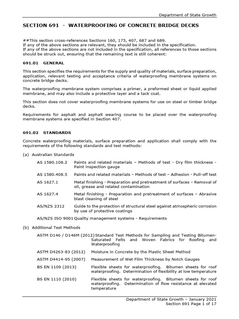 Waterproofing Concrete Bridge Decks Guide | PDF | Concrete | Polymers