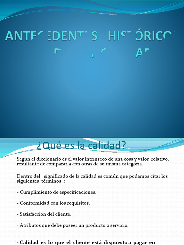 Calidad | PDF | Calidad (comercial) | Economias