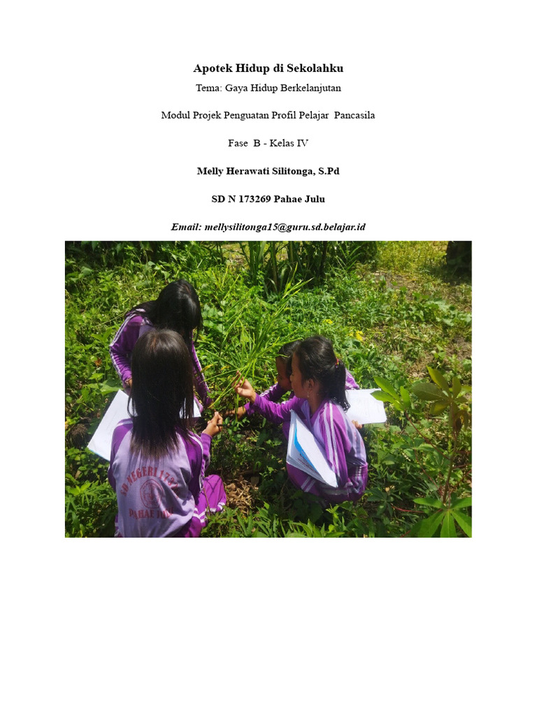 Apotek Hidup Di Sekolahku Modul Ajar Melly No PDF | PDF