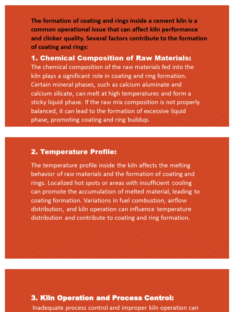 The formation of coating and rings inside a cement kiln | Download Free ...