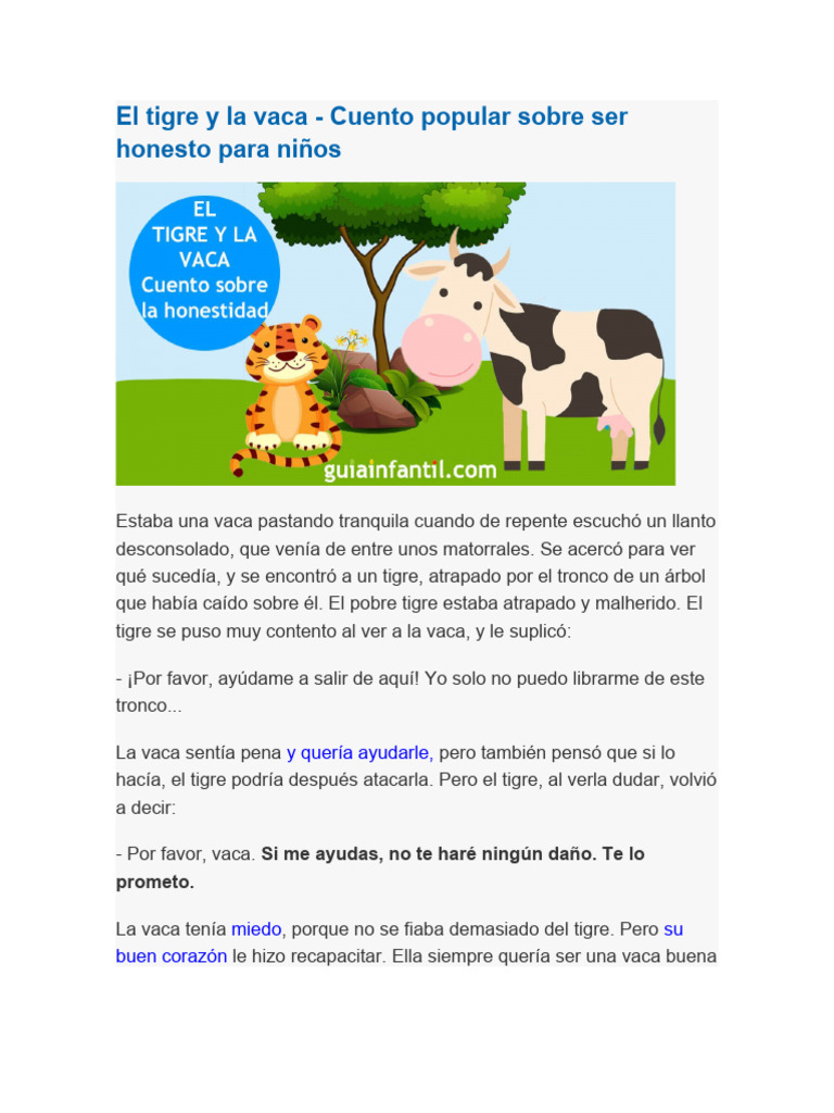 El tigre y la vaca | PDF