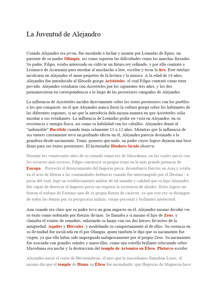 Alejandro Magno | PDF | Alejandro el Grande | Aristóteles