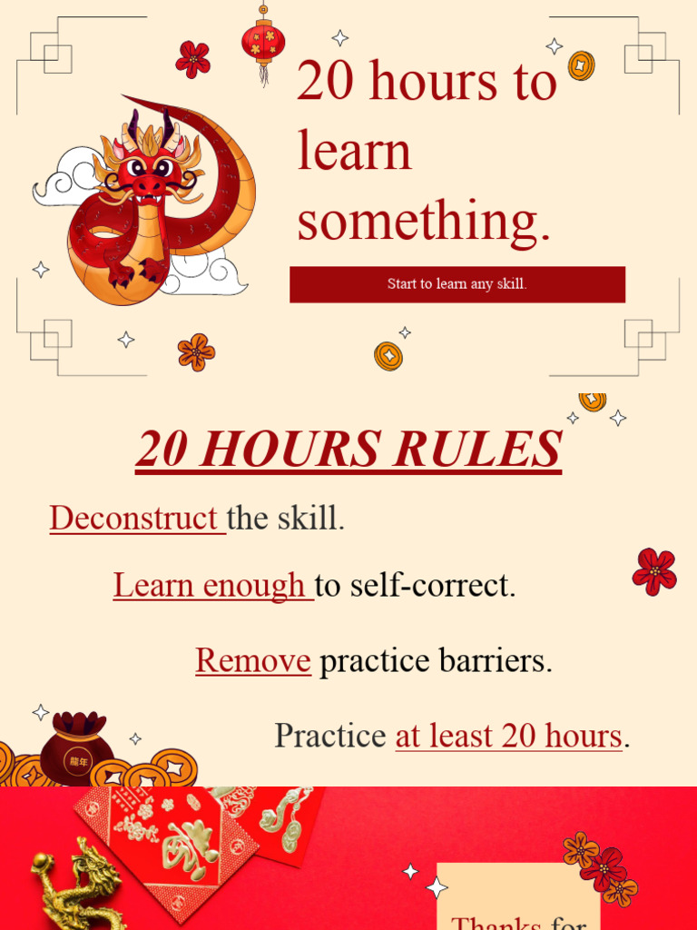20 Hours To Learn Any Skill | PDF | Career & Growth | Self-Improvement