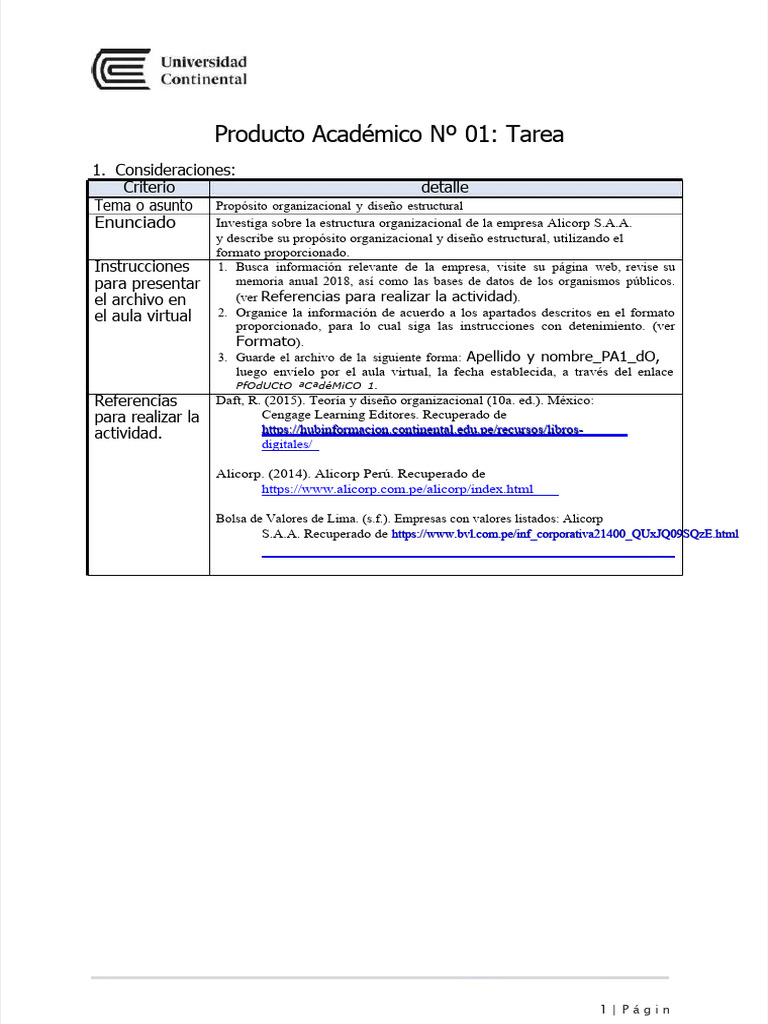 PDF Producto Academico 01 Tarea - Compress | PDF | Business | Negocios económicos